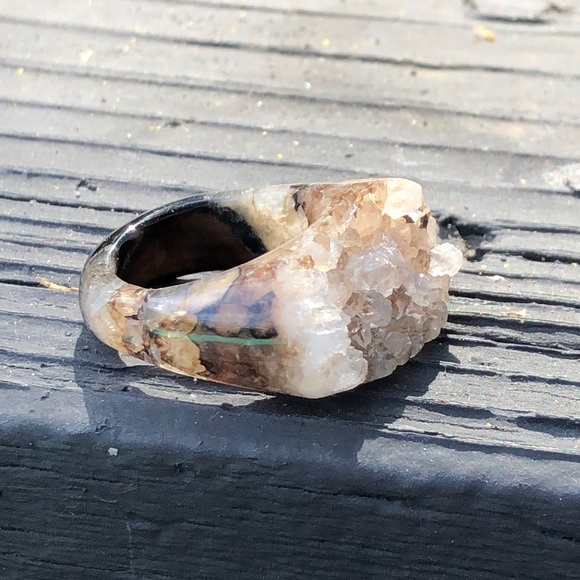 Jewelry | Smoky Quartz Geode Ring | Poshmark